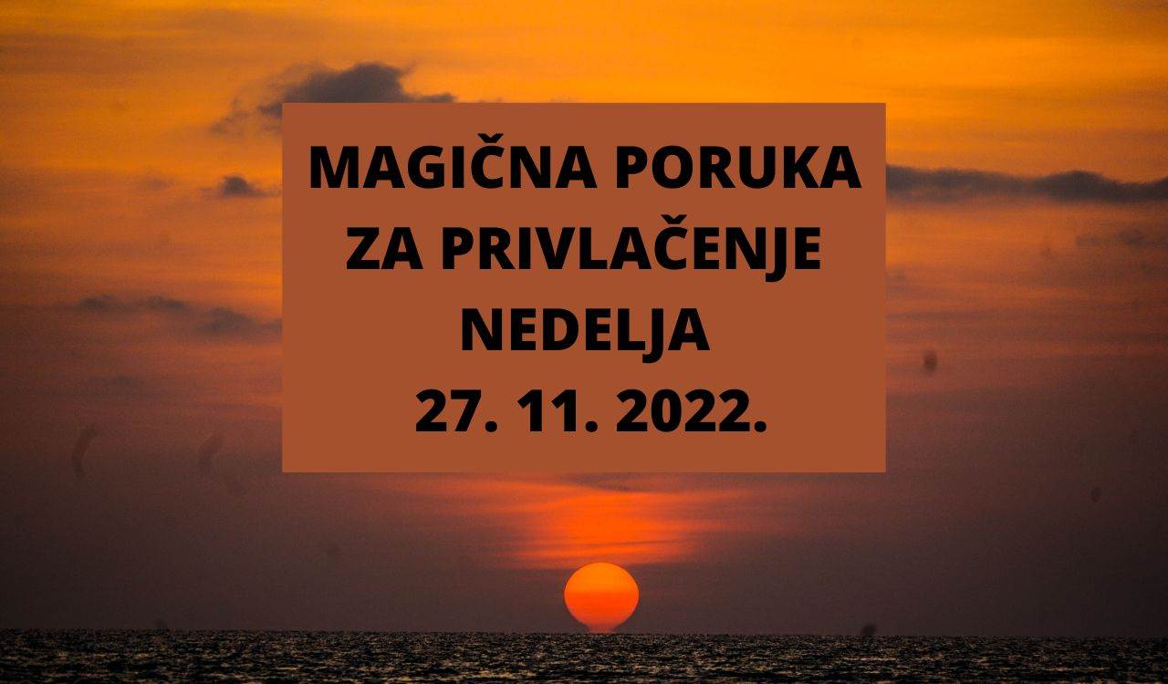 Poruka manifestacije za nedelju 27 novembar 2022 | Sensa